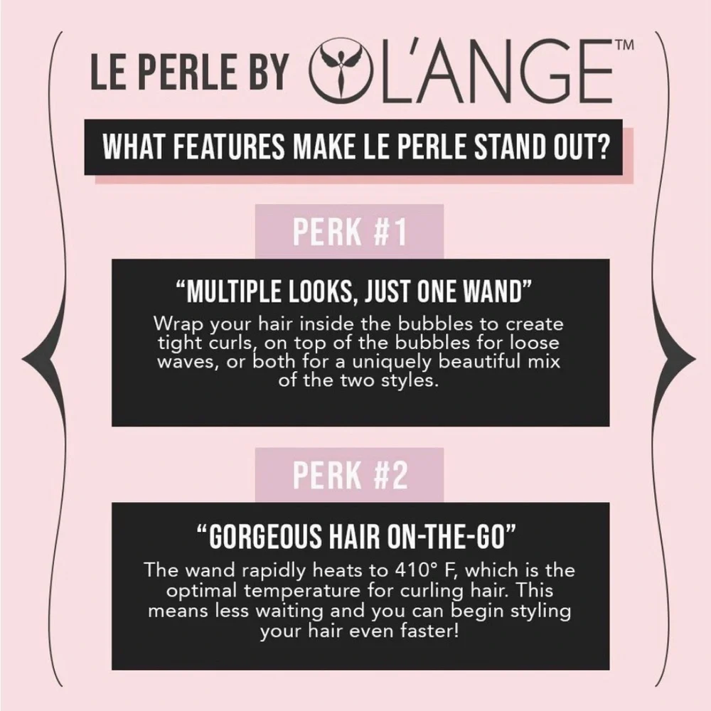 Lange | Hair | Lange Le Perle Bubble Curling Iron Wand Nwot Natural ...